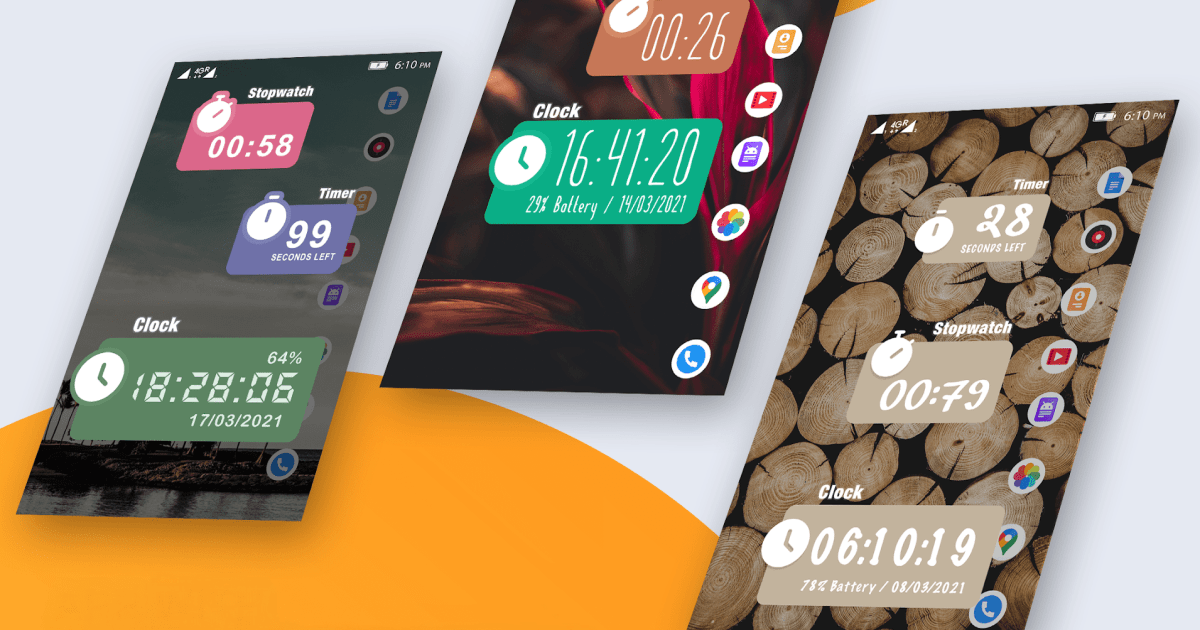 Baixe e rode Floating Clock On Screen no PC e Mac (emulador)