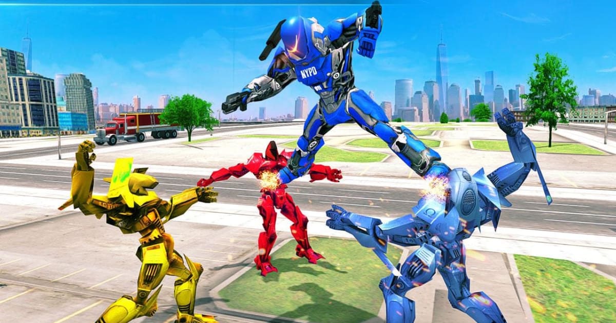 Download & Play Flying Police Helicopter Car Transform Robot Games on ...