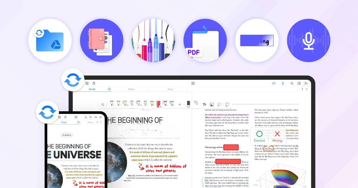 Descarga y ejecuta Flexcil Notes & PDF Reader en PC y Mac (emulador)