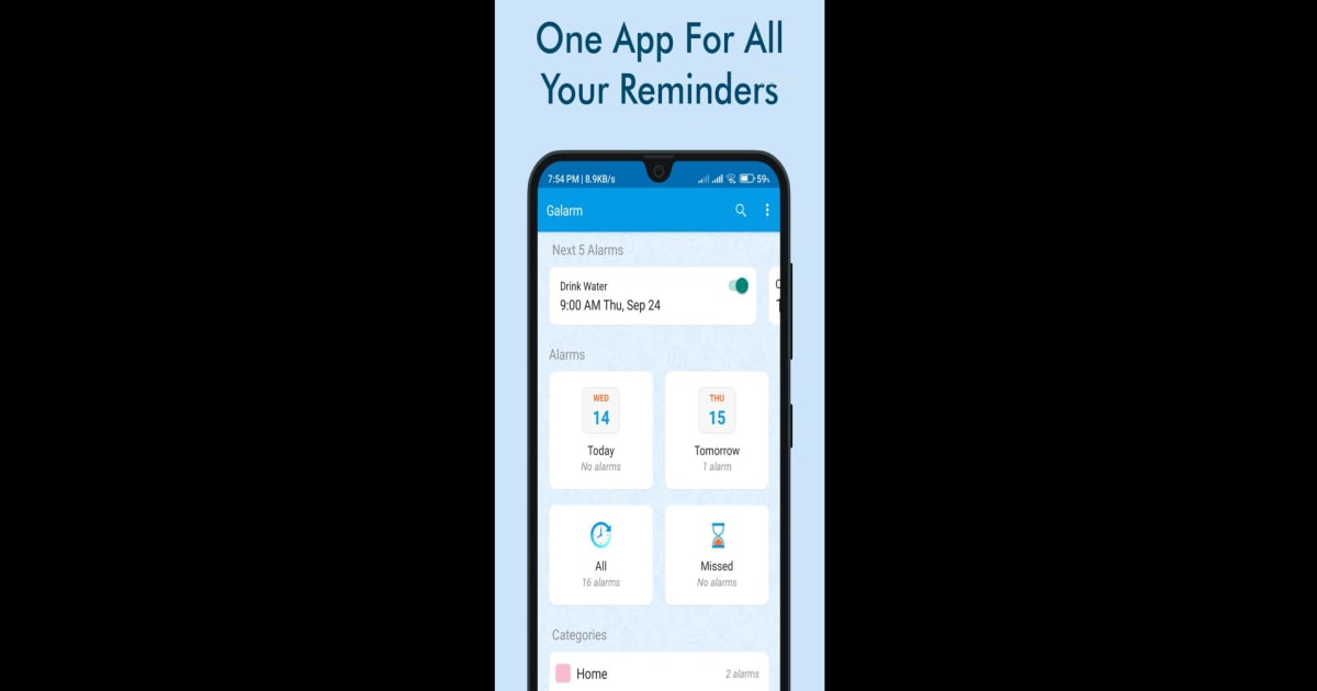 Download and run Galarm - Alarms and Reminders on PC & Mac (Emulator)