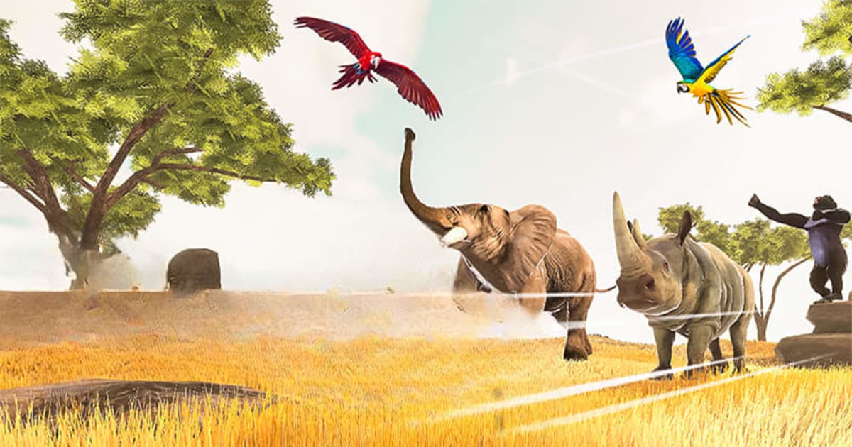 Download & Play Savanna Animal Racing 3D: Wild Animal Games on PC & Mac ...