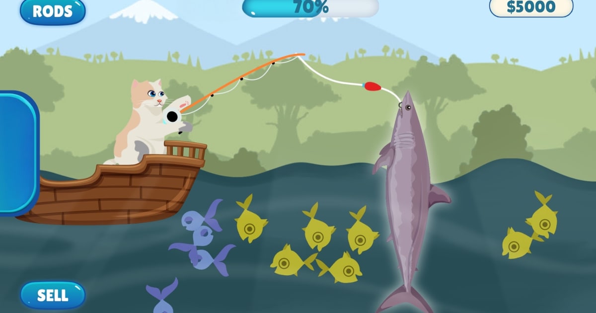 Descarga y juega a Fish Catching - Cat Fish Game en PC y Mac (Emulador)