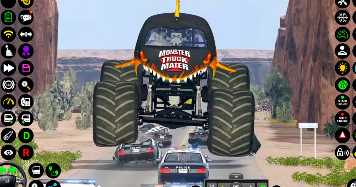 ดาวน์โหลดและเล่น Extreme Monster Truck Game 3D บนคอม PC & Mac (Emulator)