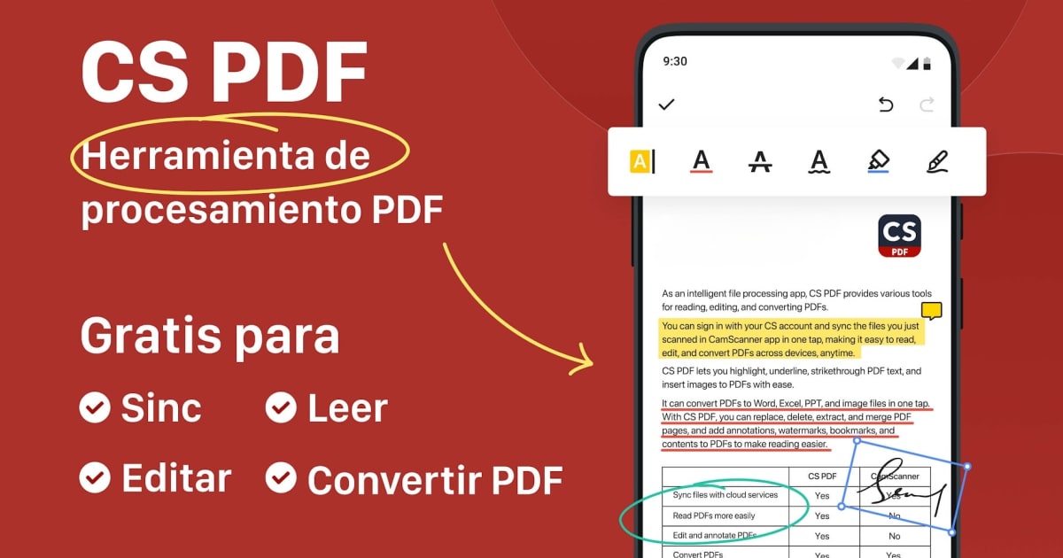 Descarga y ejecuta CS PDF Reader: Lector de PDF en PC y Mac (emulador)