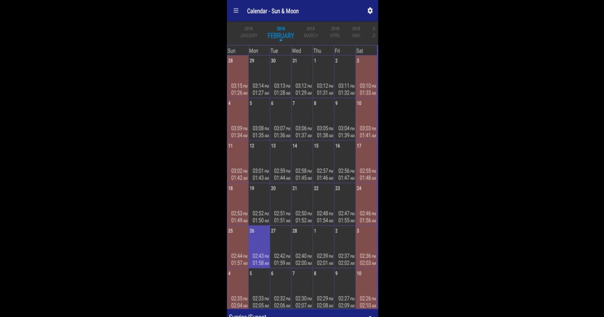 Download and run Calendar - Sun & Moon on PC & Mac (Emulator)