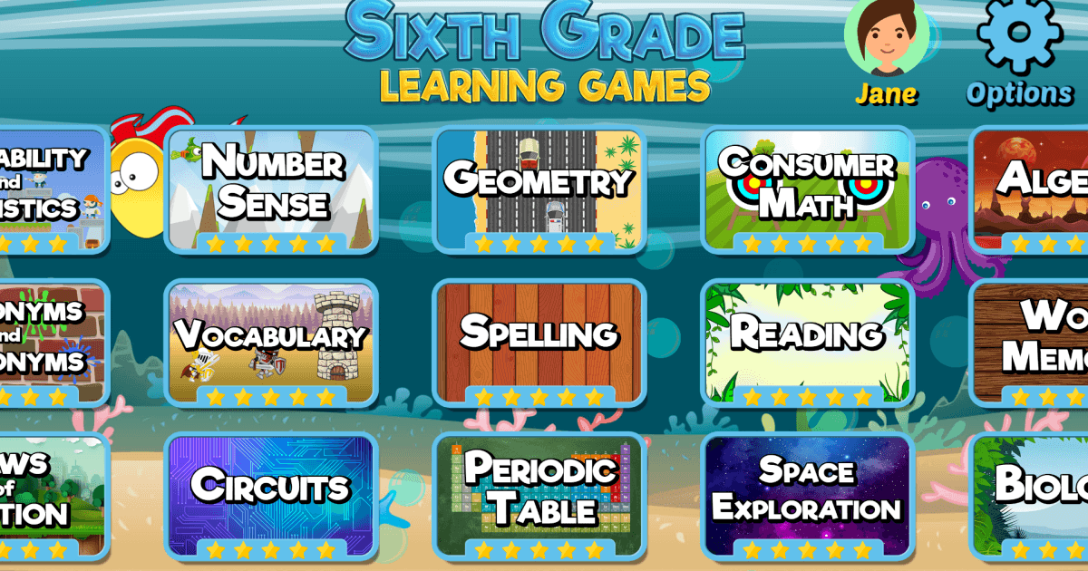 Download & Play Sixth Grade Learning Games on PC & Mac (Emulator)