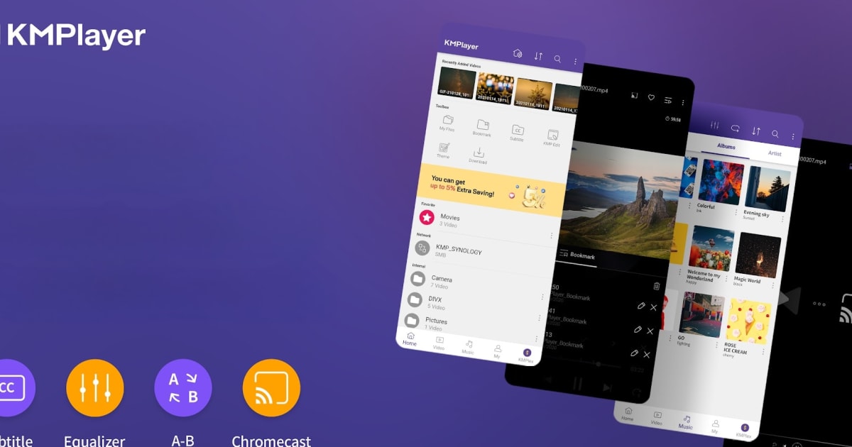 Descarga y ejecuta KMPlayer, Reproductor de video en PC y Mac (emulador)