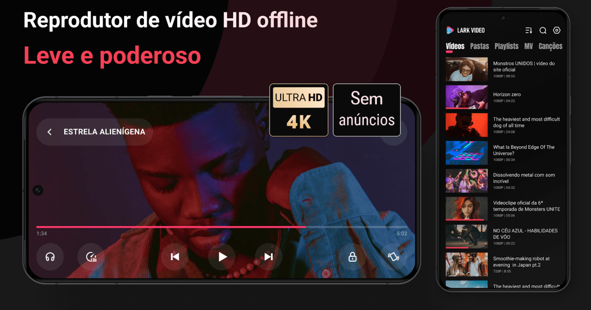Downloade und starte Lark Video:videospeler voor HD auf PC & Mac (Emulator)