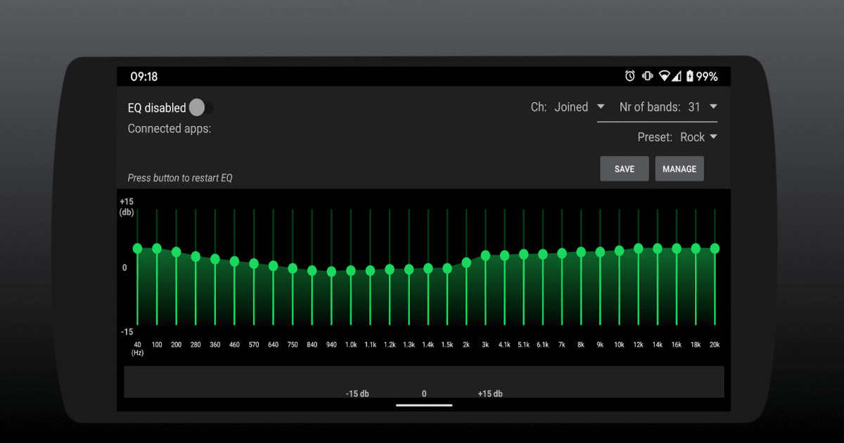 Unduh dan jalankan SpotEQ31 - Ekualiser 31 Pita di PC & Mac (Emulator)