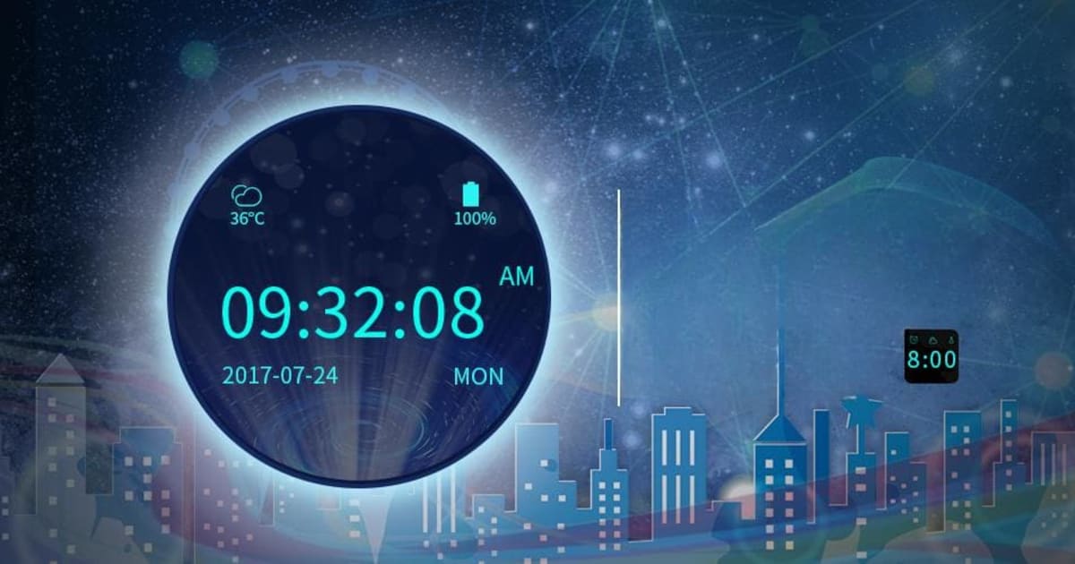 Download and run Digital Clock Widget - Analog clock live wallpaper on ...