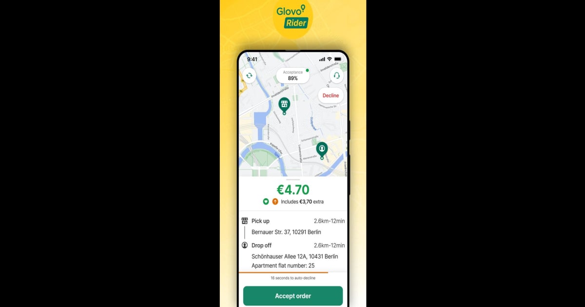 Scarica ed avvia Glovo Rider per i corrieri su PC e Mac (emulatore)