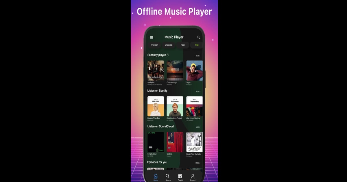 Descarga y ejecuta Offline Music Player - MP3 App en PC y Mac (emulador)