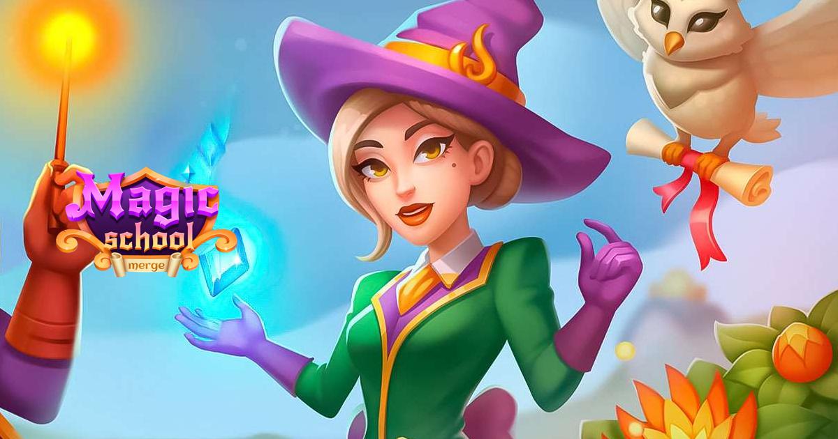 Download & Play Magic School - Wizard Merge on PC & Mac (Emulator)