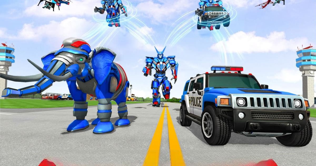 Download & Play Police Elephant Robot Game: Police Transport Games on PC & Mac (Emulator)