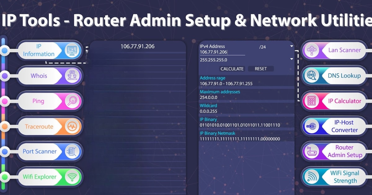 Download and run IP Tools - Router Admin Setup & Network Utilities on ...