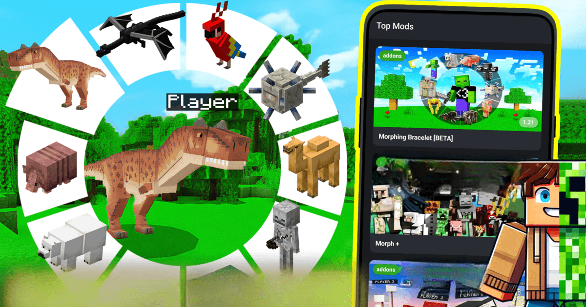 Baixe e rode Morph Mods for Minecraft PE no PC e Mac (emulador)