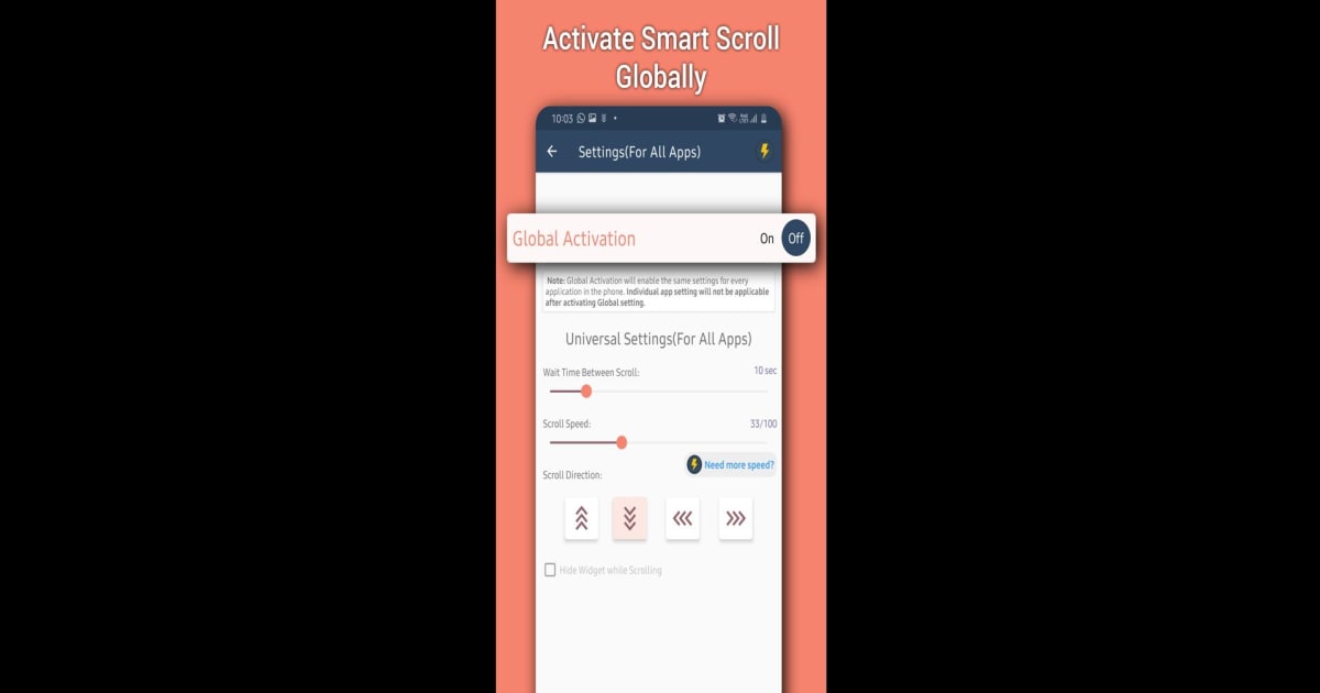 Téléchargez et exécutez Smart Scroll - Auto Scroll Apps/Documents/Browsers sur PC et Mac (émulateur)