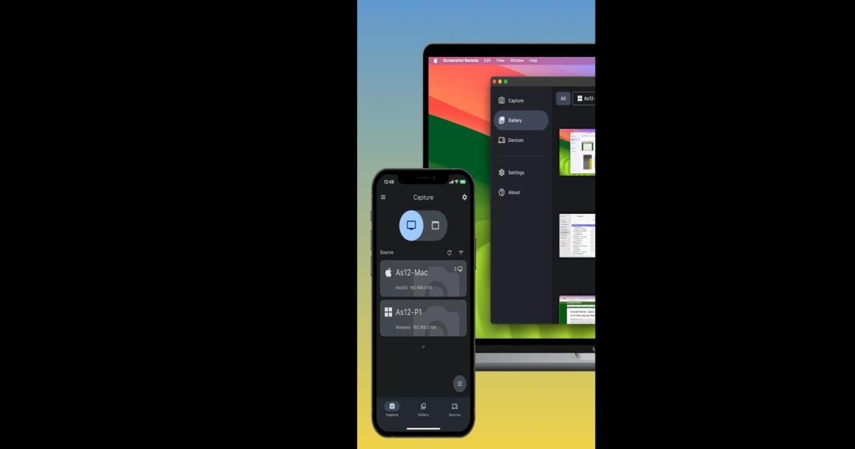 Screenshot Remote - PC CaptureをPCとMac (アプリプレイヤー) にダウンロードして実行
