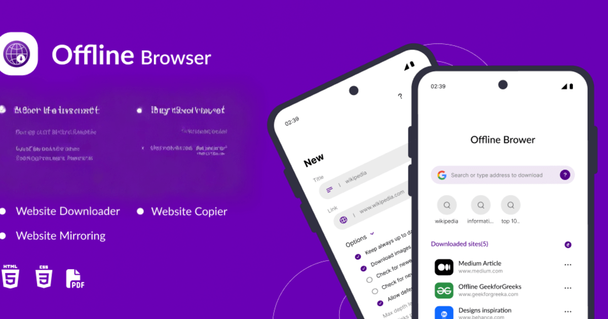 Download and run Offline Browser : Save Website on PC & Mac (Emulator)