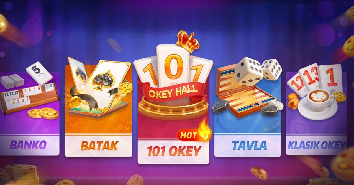 101 Okey Hall-Tavla Batak Oyun ' i PC ve Mac'te İndir & Oyna (Emülatör)