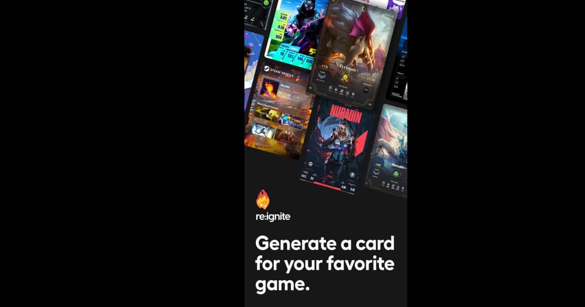Descarga y ejecuta reignite: Create Gamer Cards en PC y Mac (emulador)