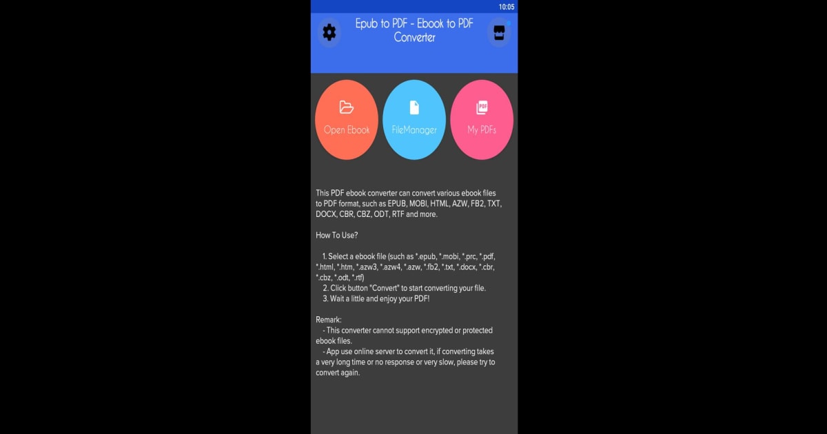 Download and run Ebook Converter - Epub to pdf on PC & Mac (Emulator)
