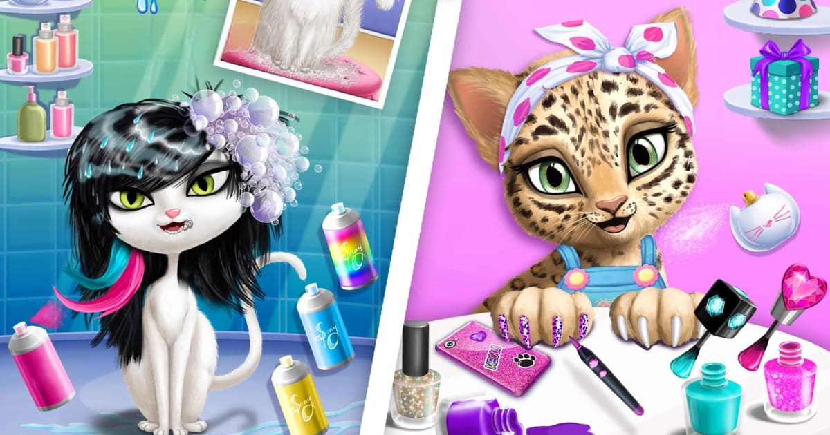 Download & Play Cat Hair Salon Birthday Party - Virtual Kitty Care on ...