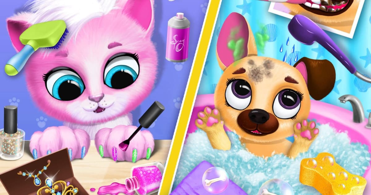 Download & Play Kiki & Fifi Pet Friends - Virtual Cat & Dog Care on PC ...