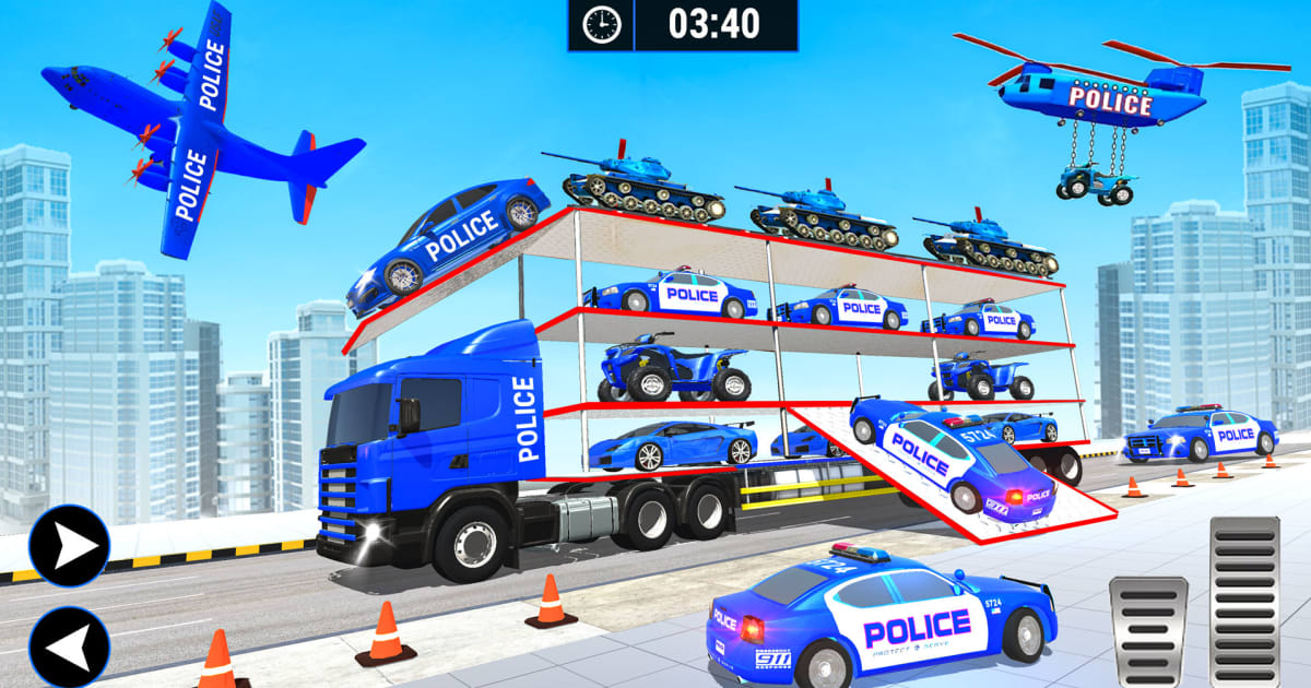Download & Play US Police Car Transport Career on PC & Mac (Emulator)