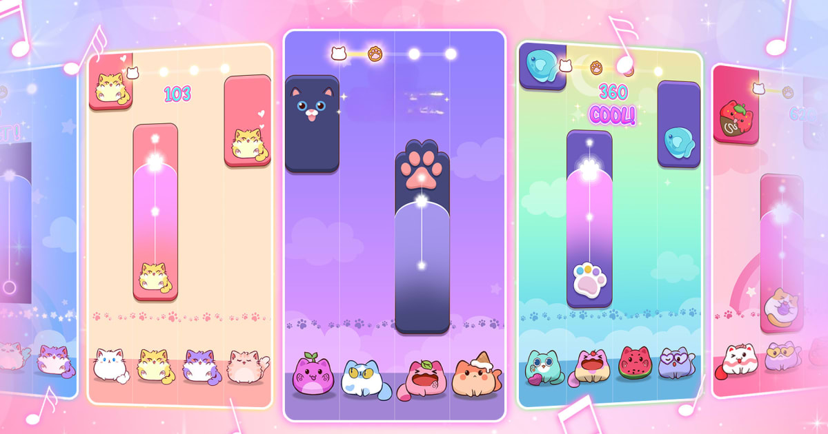 Unduh dan jalankan Cat Tiles: Cute Piano Game di PC & Mac (Emulator)