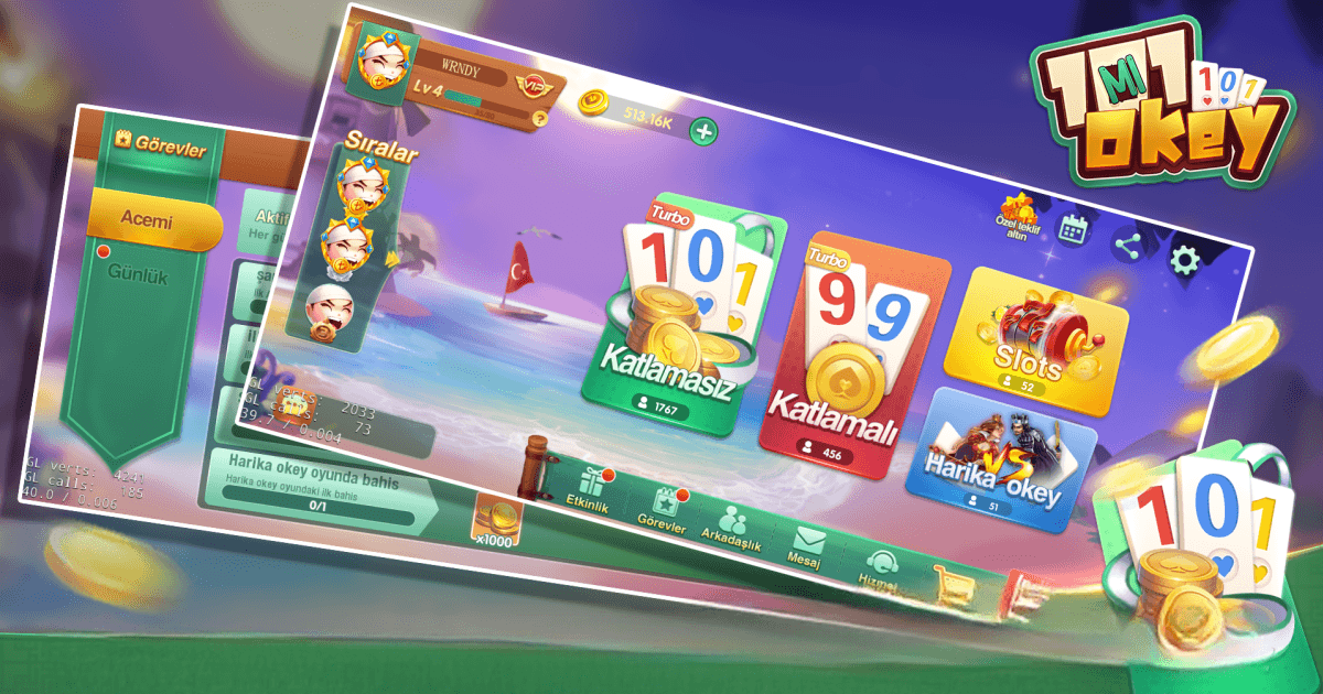 Mİ 101 OKEY-Yüzbir Okey Slots ' i PC ve Mac'te İndir & Oyna (Emülatör)