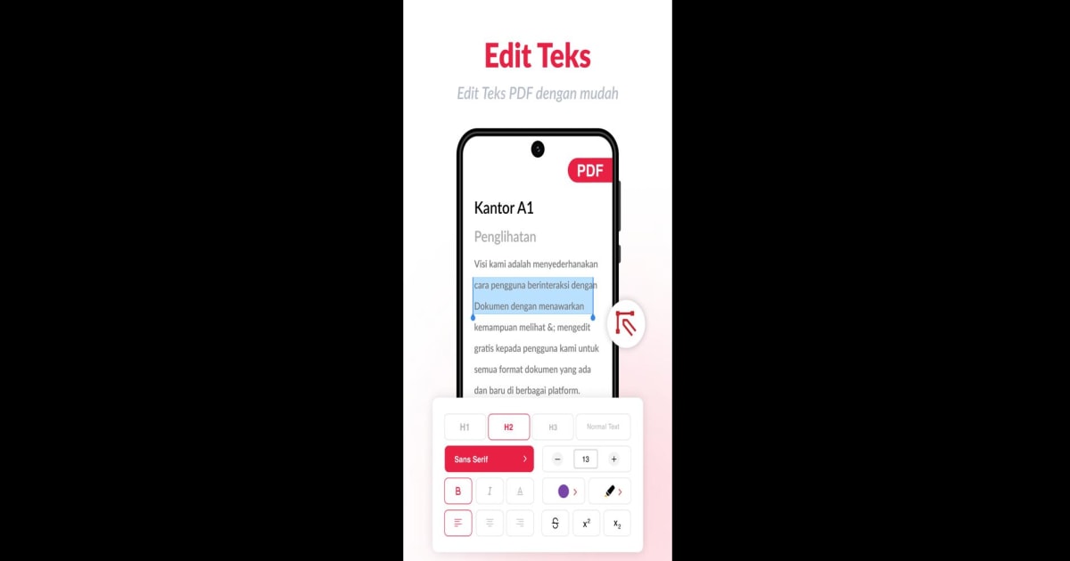 Unduh dan jalankan PDF Editor teks - Edit PDF di PC & Mac (Emulator)