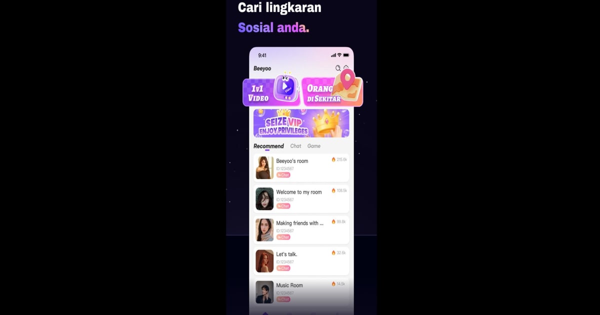 Unduh dan jalankan Beeyoo - Video, Party & Chat di PC & Mac (Emulator)