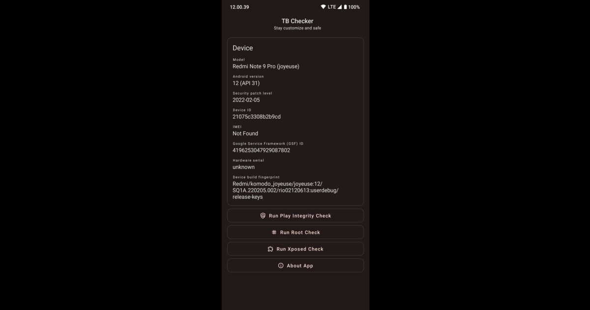 Download and run TB Checker - Play Integrity on PC & Mac (Emulator)