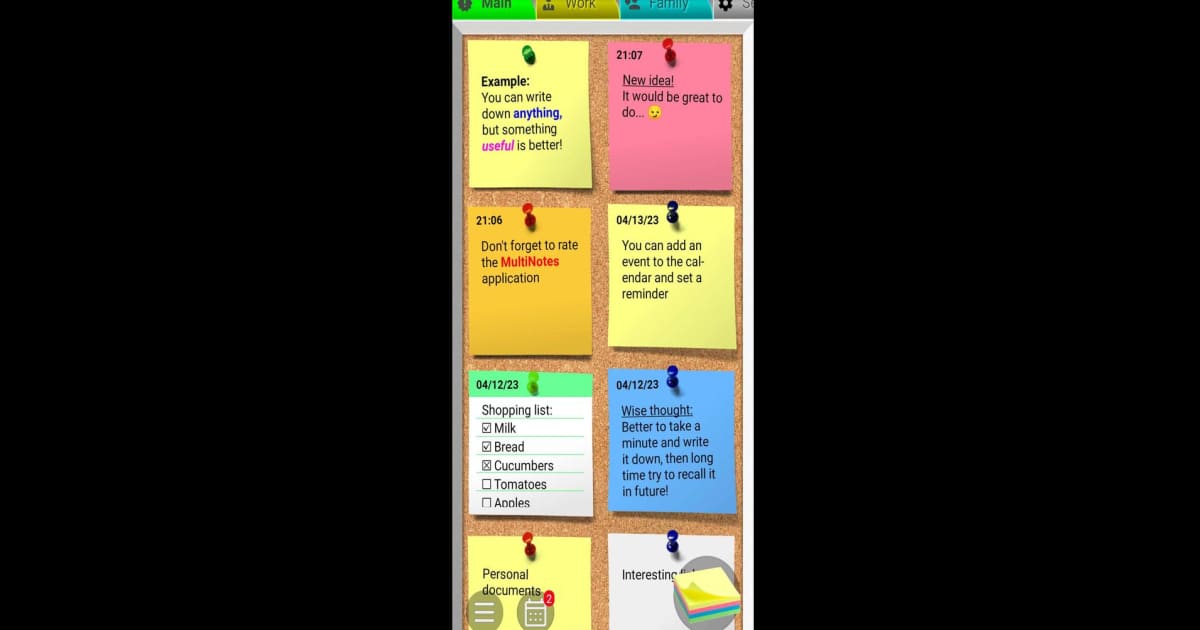 Baixe e rode MultiNotes - notas - lembretes no PC e Mac (emulador)