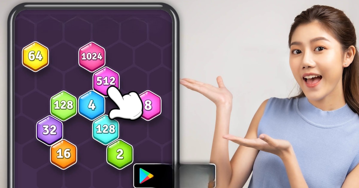 Download & Play 2048 Hexagon-Number Merge Game on PC & Mac (Emulator)