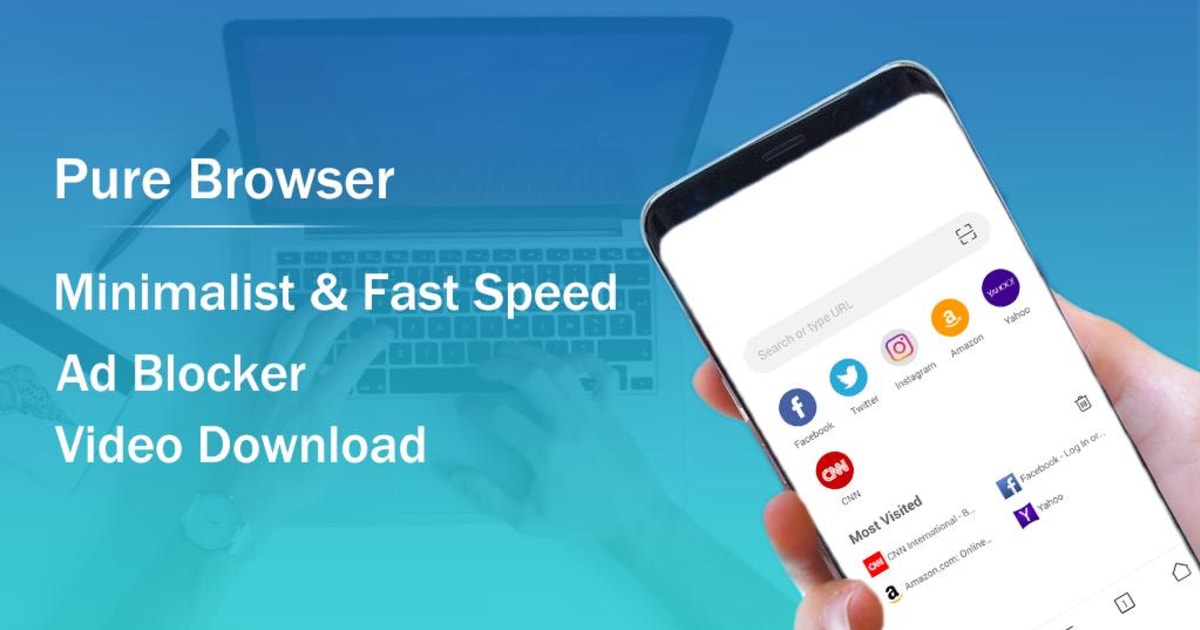 Download and run Pure Web Browser-Ad Blocker on PC & Mac (Emulator)