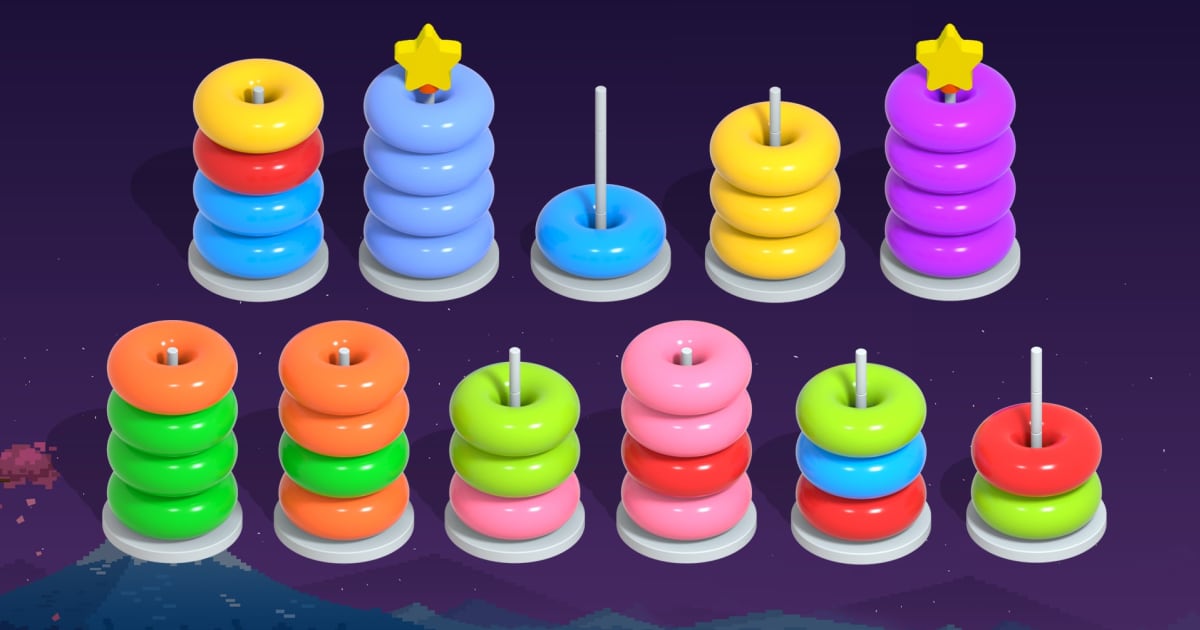 Download & Play Color Hoop Sort - Ring Puzzle on PC & Mac (Emulator)