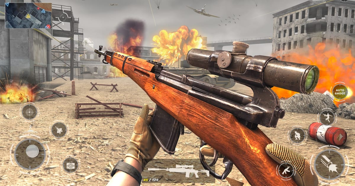 War Sniper: 二战 游戏 街机 戰爭 射击 枪 - 下載遊玩 PC 或 Mac 版本 (模擬器)