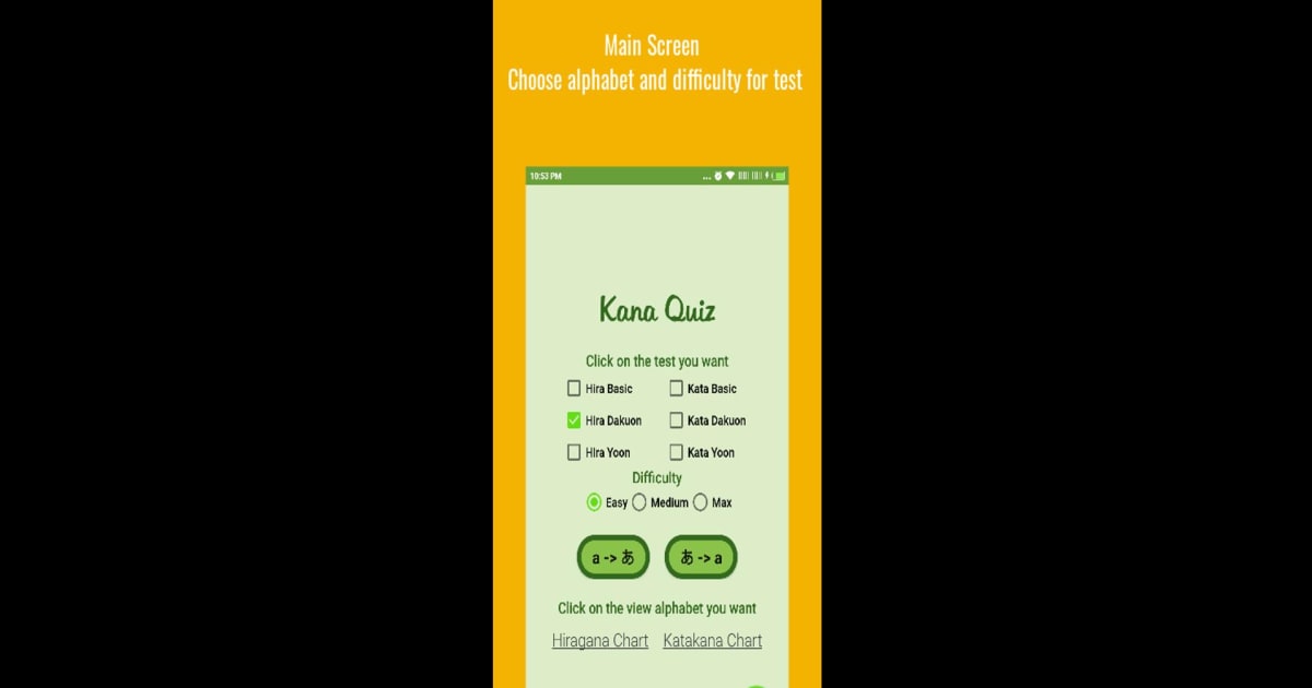 Download and run Kana Quiz (Study Hiragana & Katakana ) Japanese on PC & Mac (Emulator)