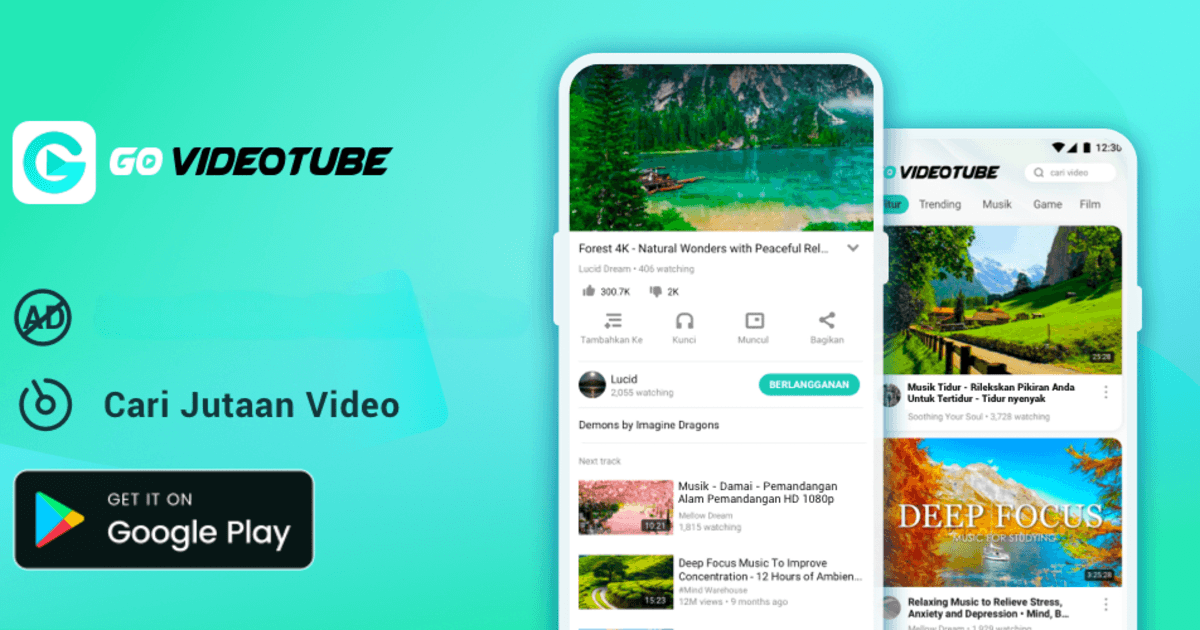Unduh dan jalankan Go VideoTube - pemutar video di PC & Mac (Emulator)