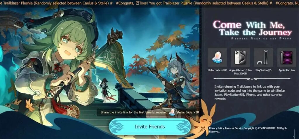 Honkai: Star Rail Event Web Return Player Menawarkan Hadiah Termasuk ...
