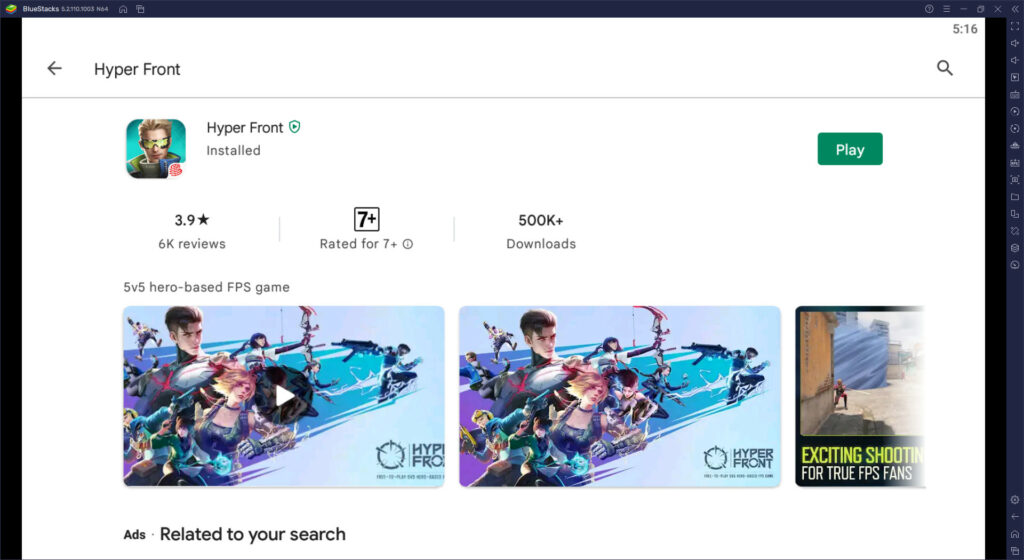 วิธีติดตั้งและเล่น Hyper Front บน PC และ Mac ผ่าน BlueStacks