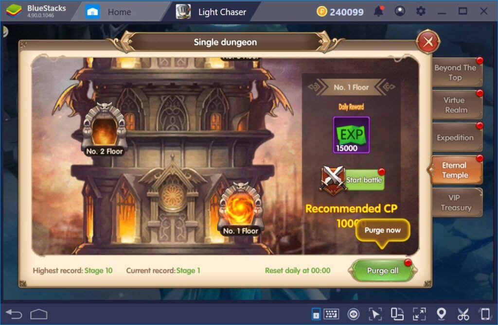 Light Chaser: Tìm hiểu hệ thống Single và Multiple Dungeon | BlueStacks