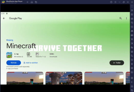 Cara Main Minecraft di PC Dengan BlueStacks