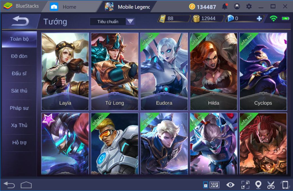 Giới thiệu các Class trong Mobile Legends Bang Bang | Bluestacks 4