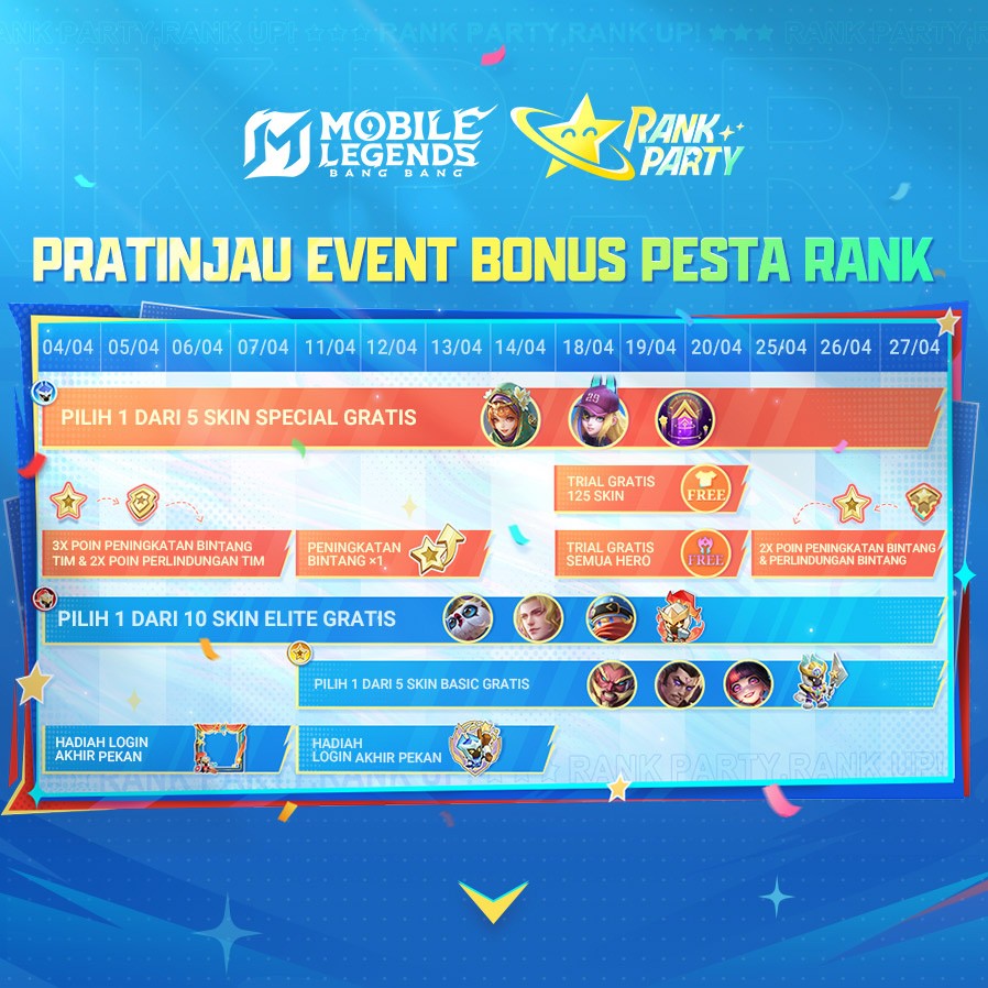 Event MLBB Pesta Rank Kembali di April 2025! Dapatkan Skin Permanen ...