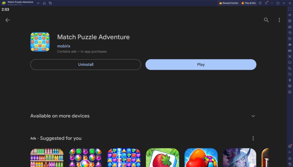 How to Play Match Puzzle Adventure on PC with BlueSacks