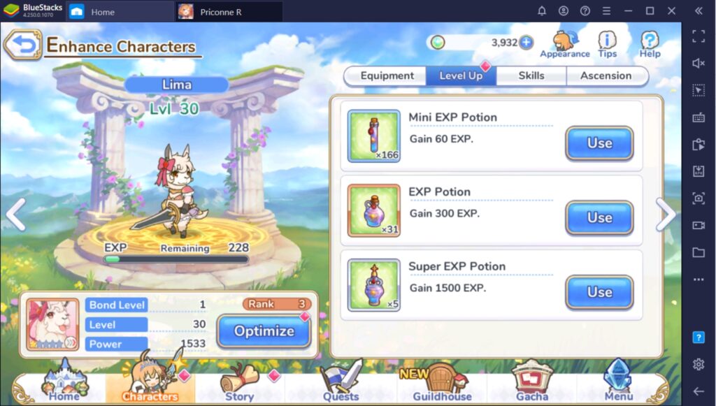 Princess Connect! Re: Dive - Upgrading Your Characters | BlueStacks