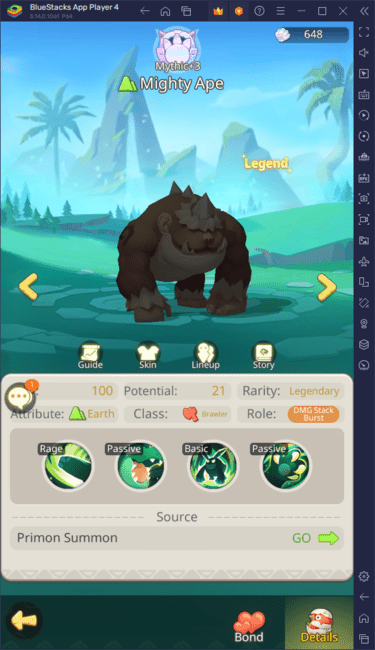 Уровневый список персонажей Primon Legion | BlueStacks